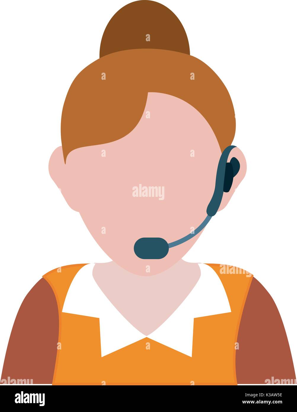 female operator vector illustration Stock Vector Image & Art - Alamy