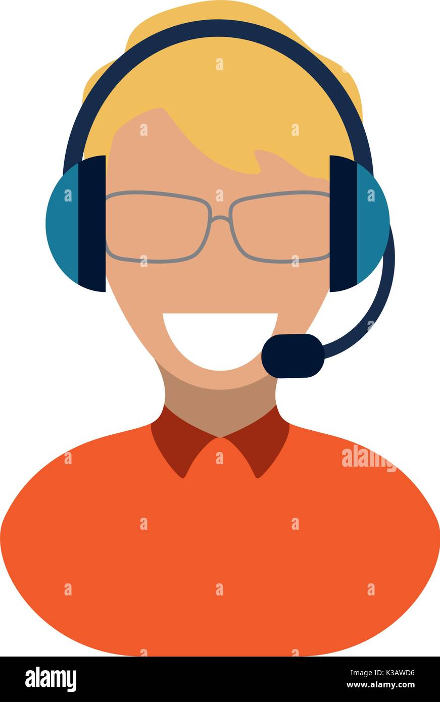 man operator vecto illustration Stock Vector Image & Art - Alamy