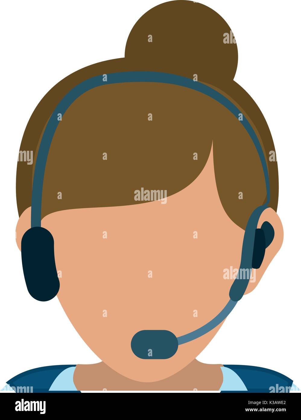 female operator vector illustration Stock Vector Image & Art - Alamy