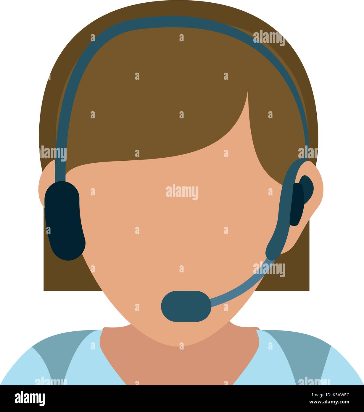 female operator vector illustration Stock Vector Image & Art - Alamy