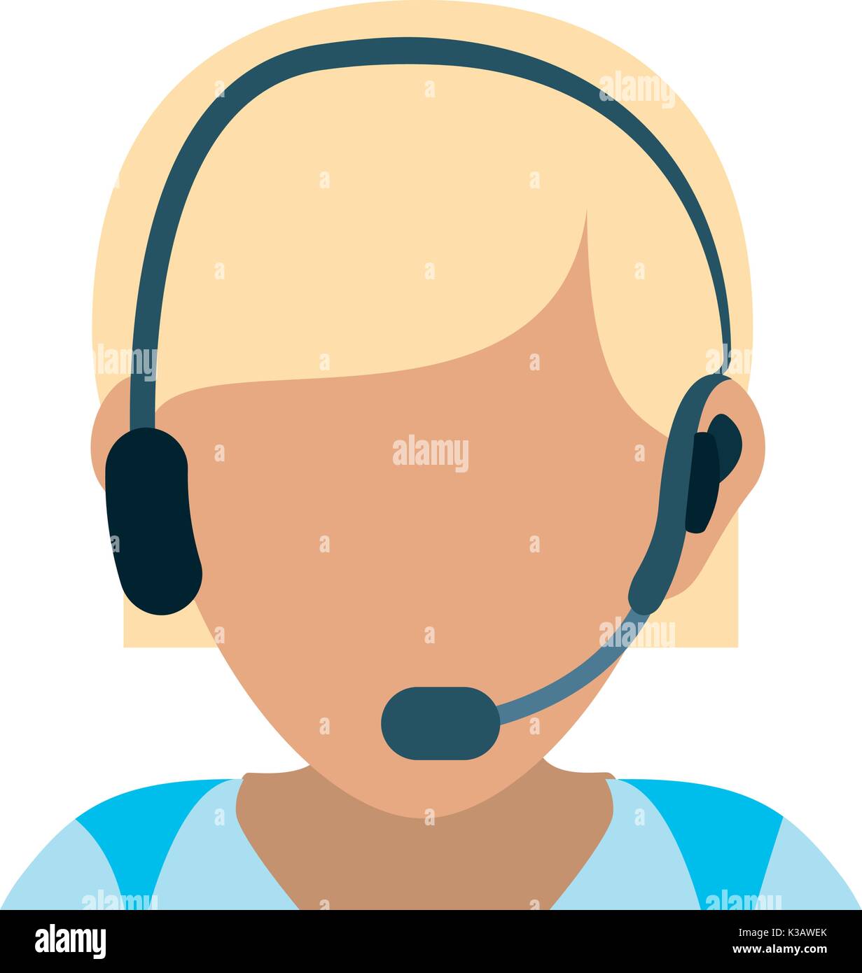 female operator vector illustration Stock Vector Image & Art - Alamy