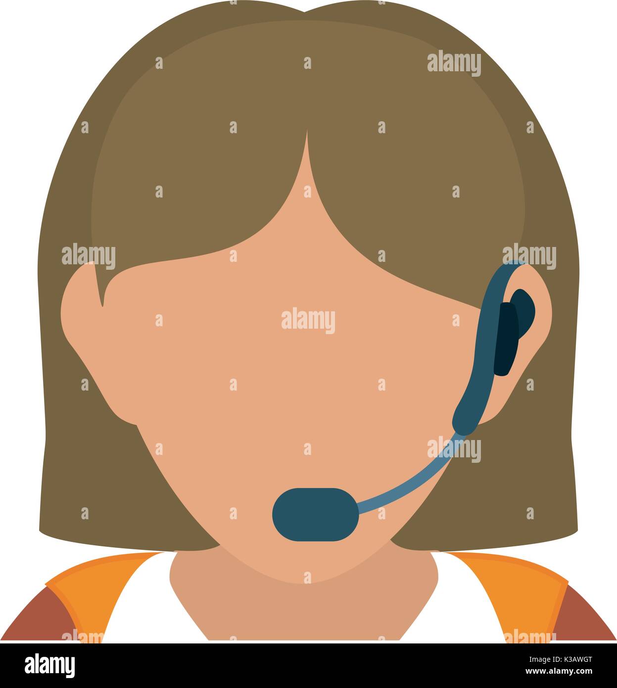 female operator vector illustration Stock Vector Image & Art - Alamy