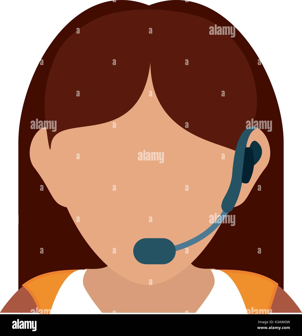 female operator vector illustration Stock Vector Image & Art - Alamy