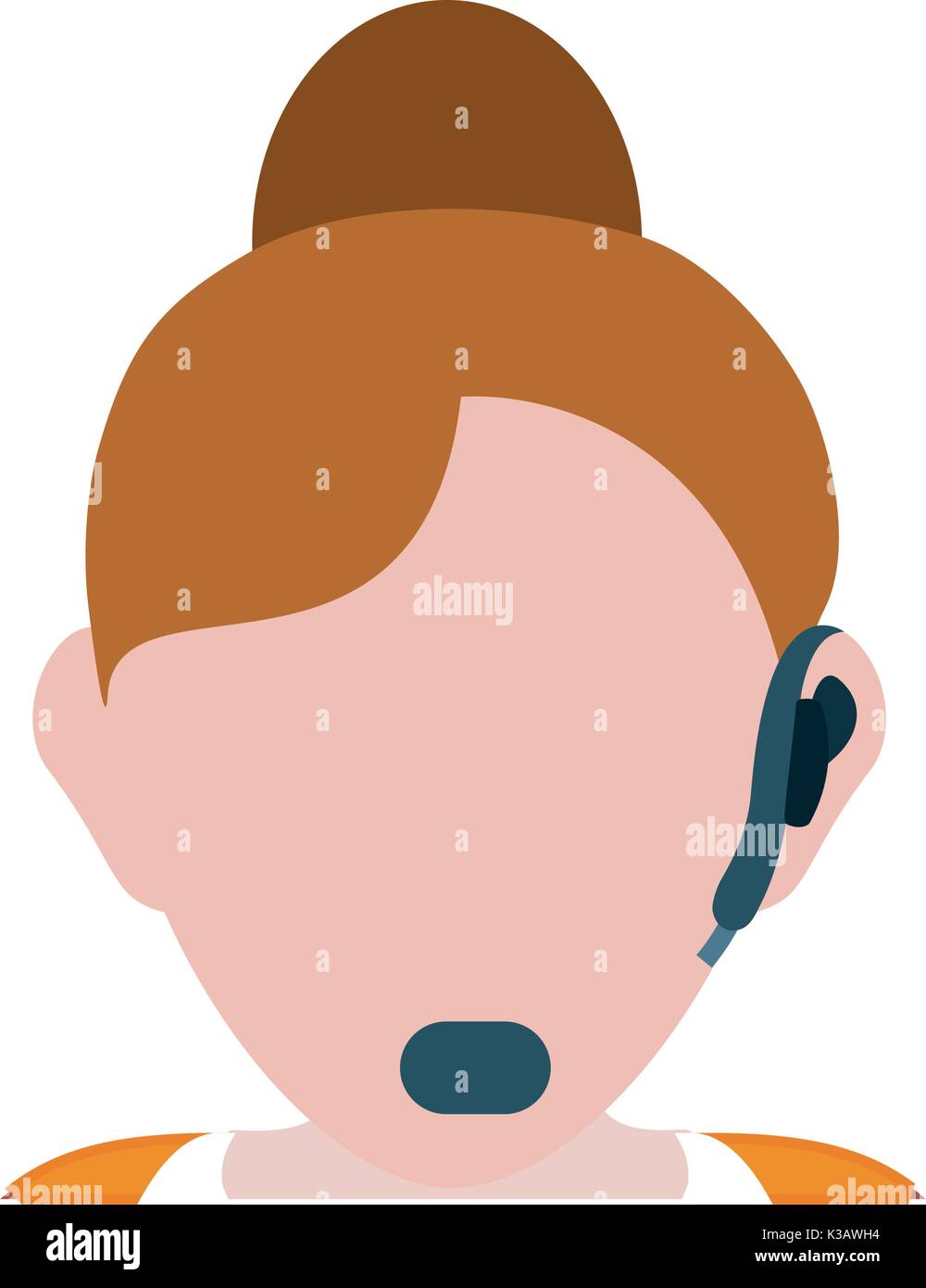 female operator vector illustration Stock Vector Image & Art - Alamy