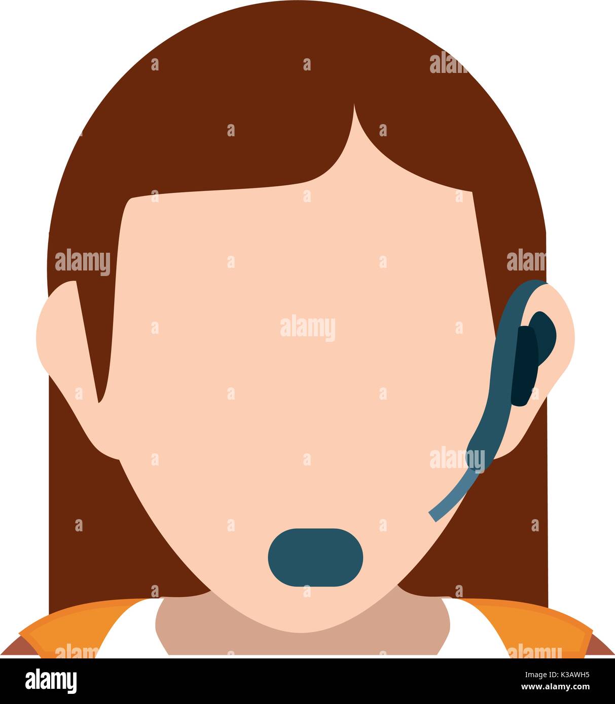 female operator vector illustration Stock Vector Image & Art - Alamy