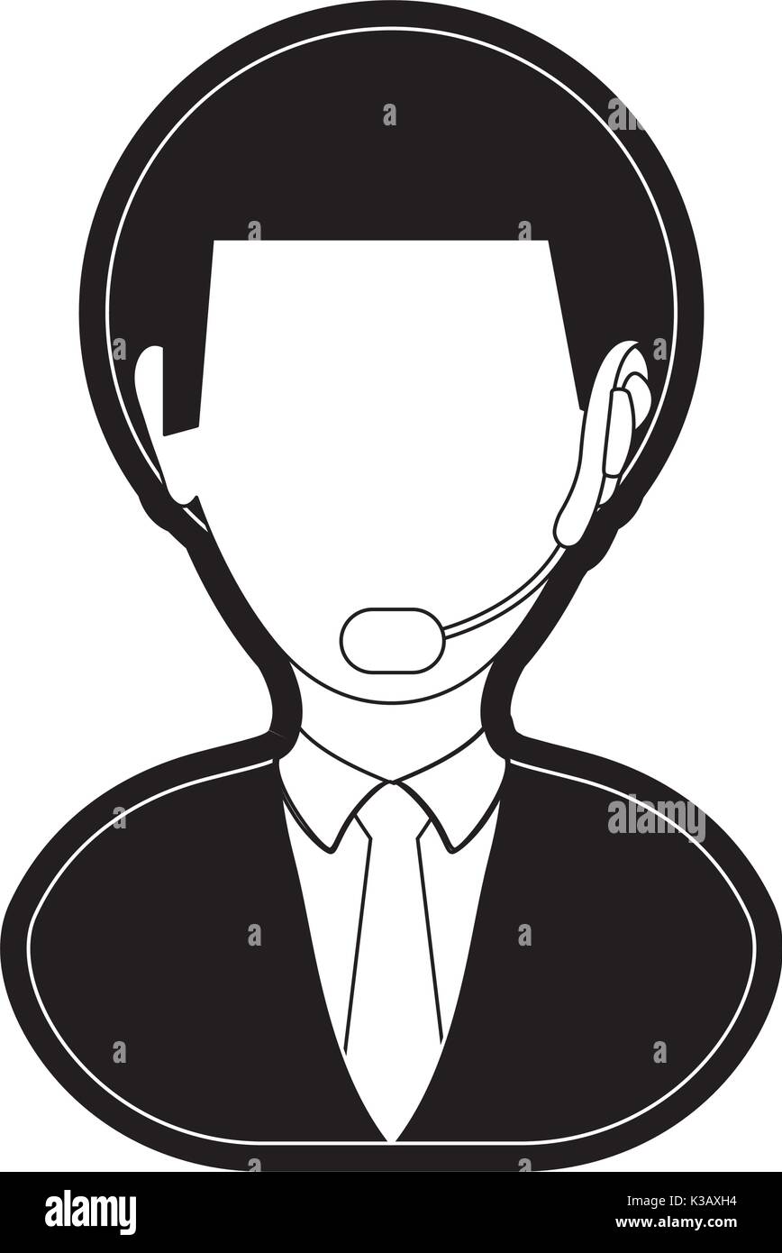 man call center vector illustration Stock Vector Image & Art - Alamy