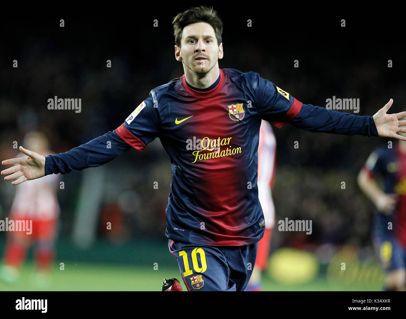 FC Barcelona Leo Messi. The Argentine player is a soccer star in Spain ...