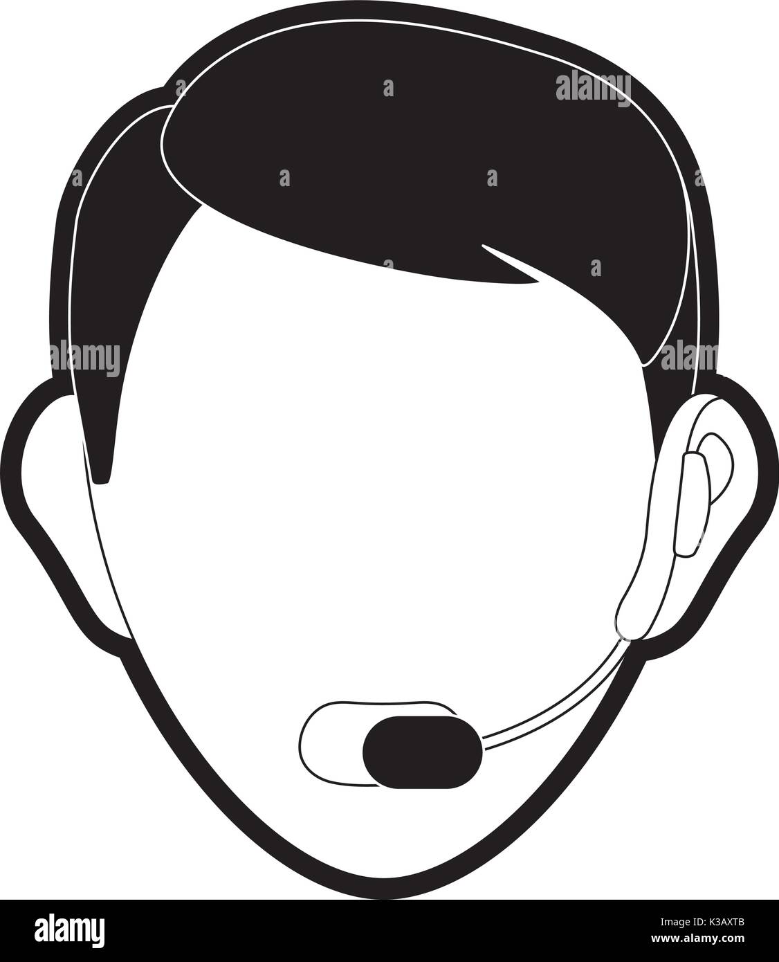 face, man call center vector illustration Stock Vector Image & Art - Alamy