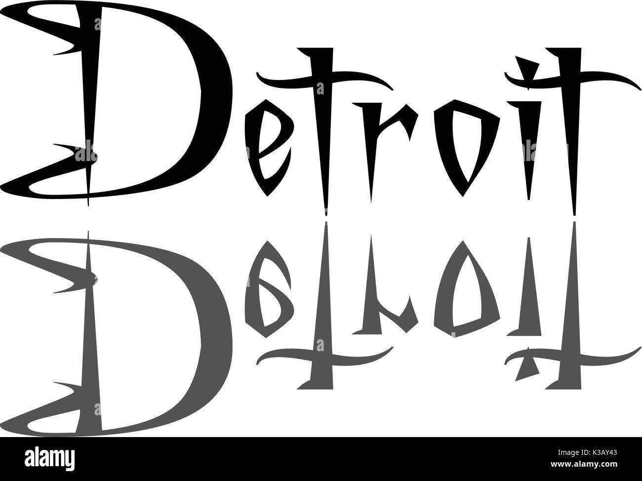 Detroit text sign illustration on white illustration Stock Vector Image ...