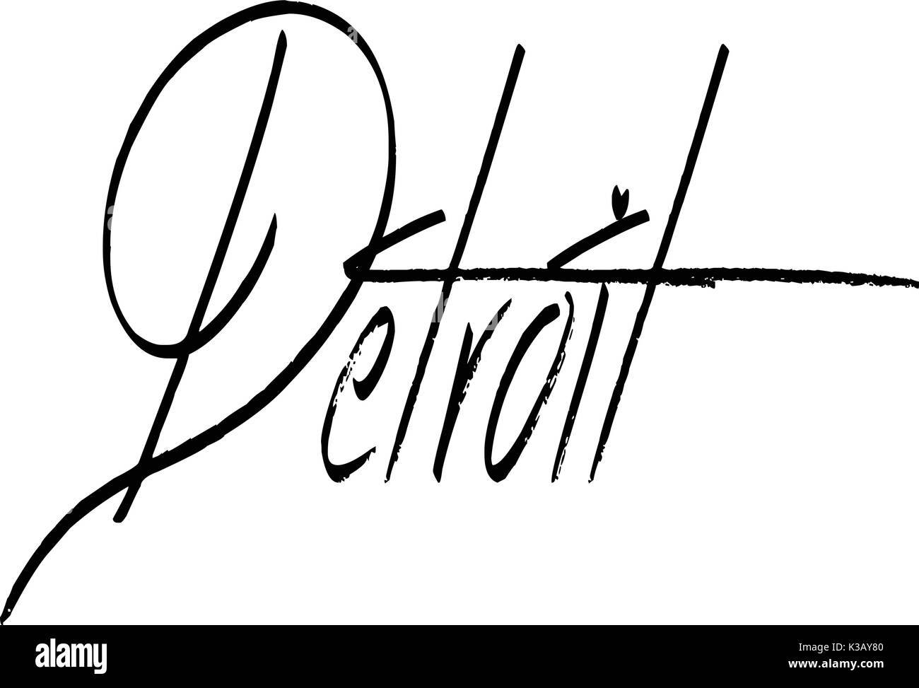 Detroit text sign illustration on white illustration Stock Vector Image ...