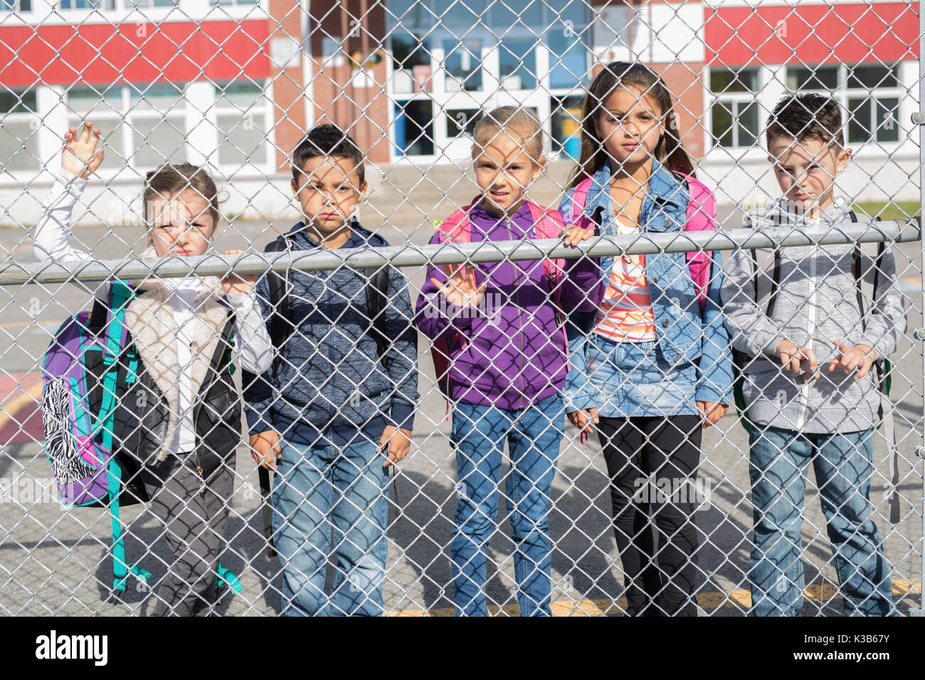 Group Of Depressed Children