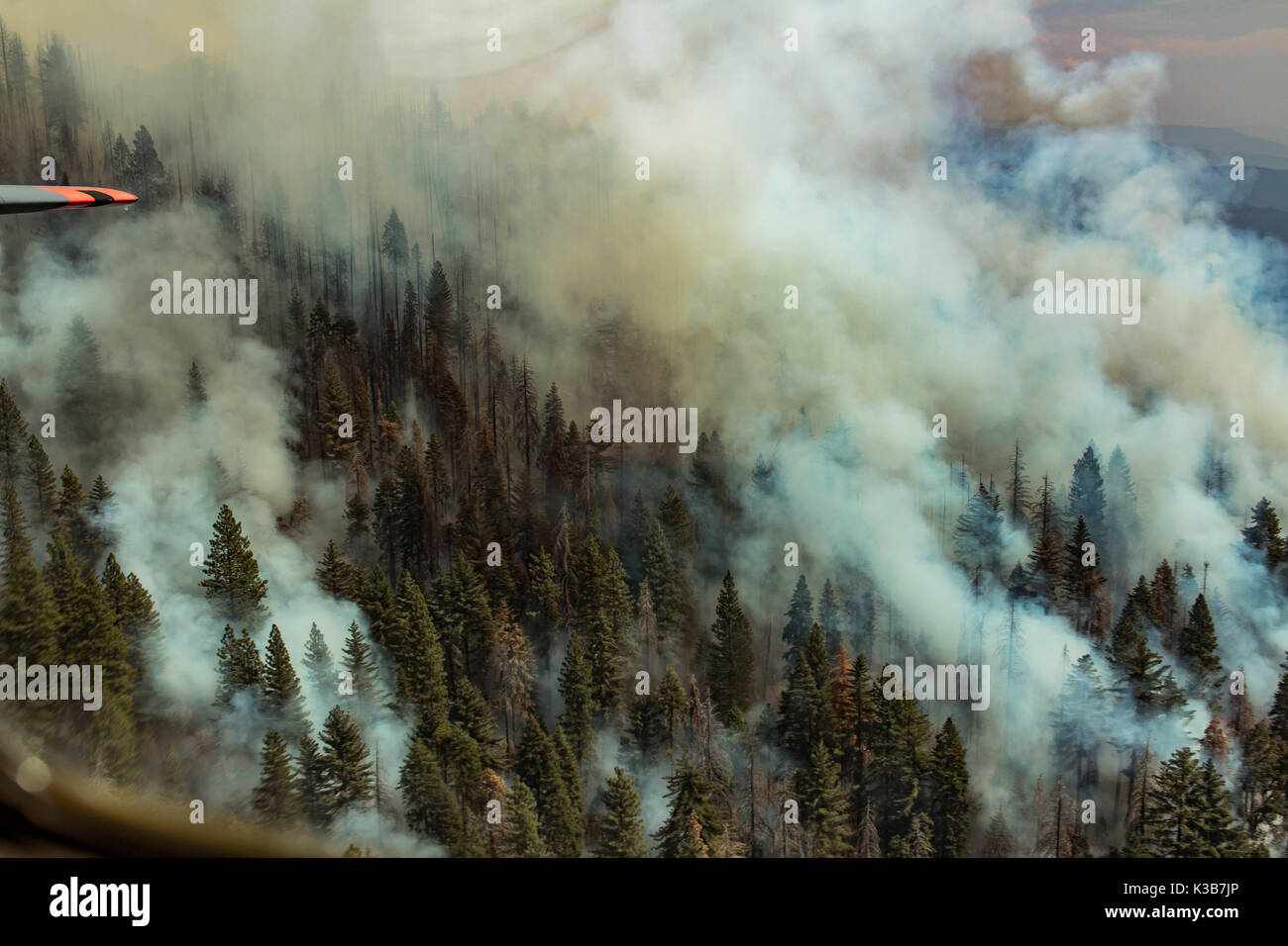 Aerial View of Forest Fires in California Stock Photo - Alamy
