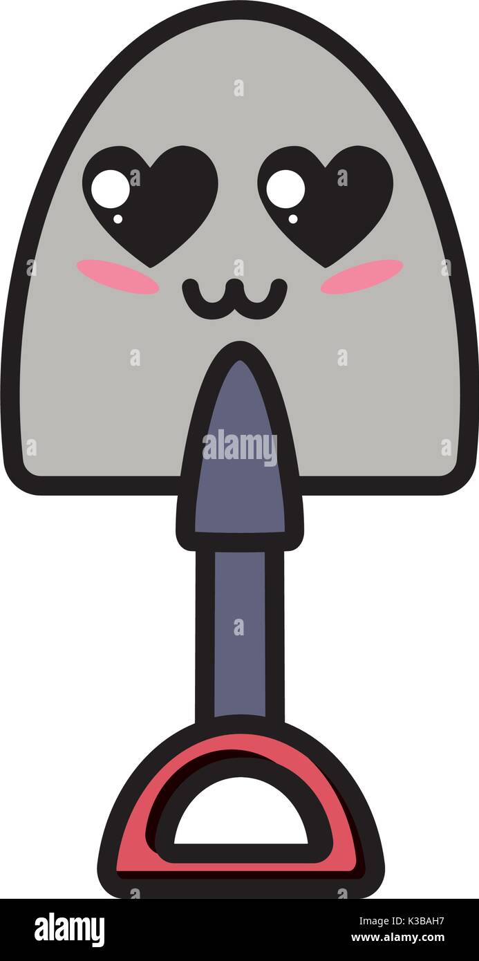 kawaii cute tender spade tool Stock Vector Image & Art - Alamy