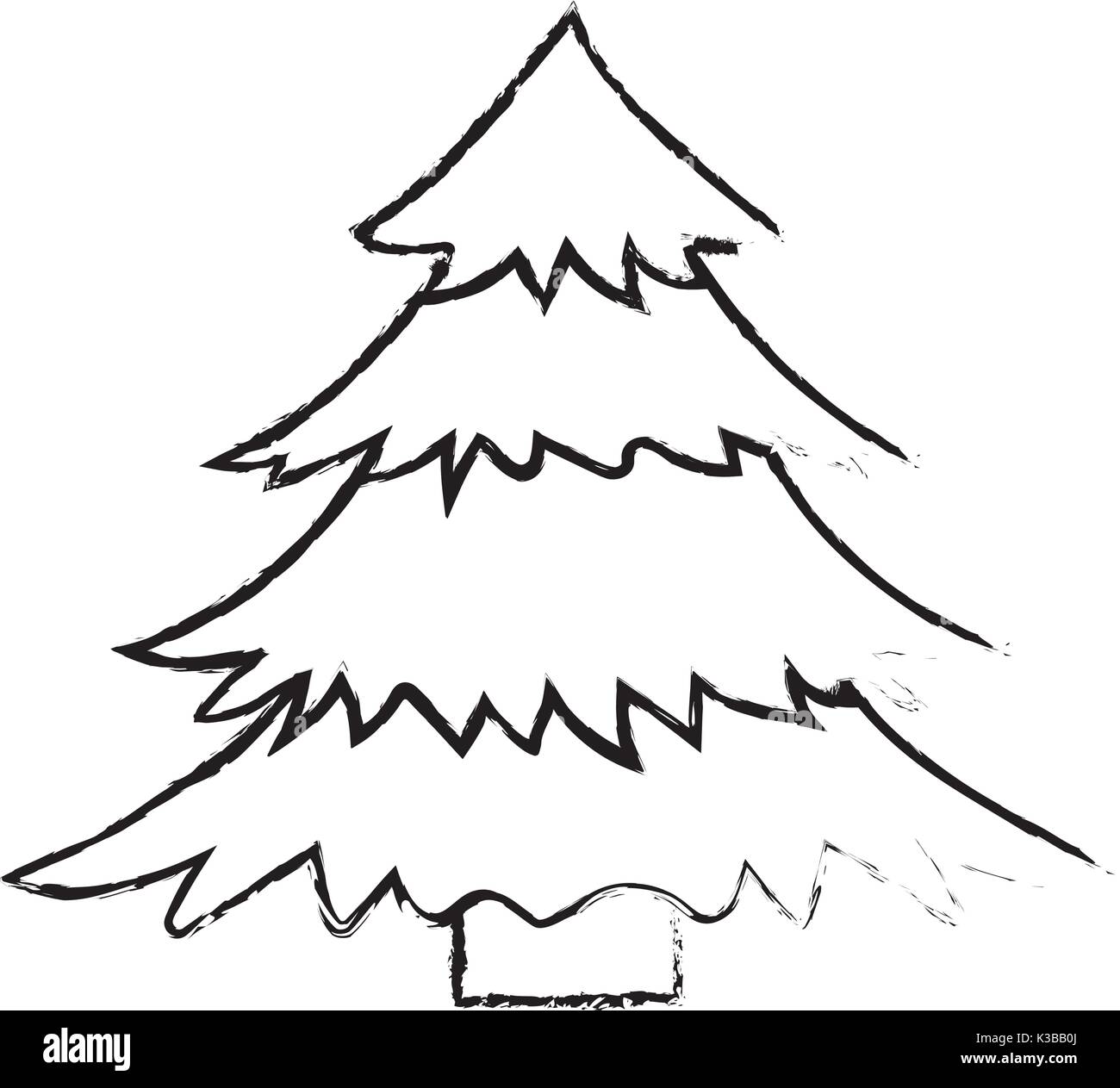 figure natural pine tree with branches design Stock Vector Image & Art ...