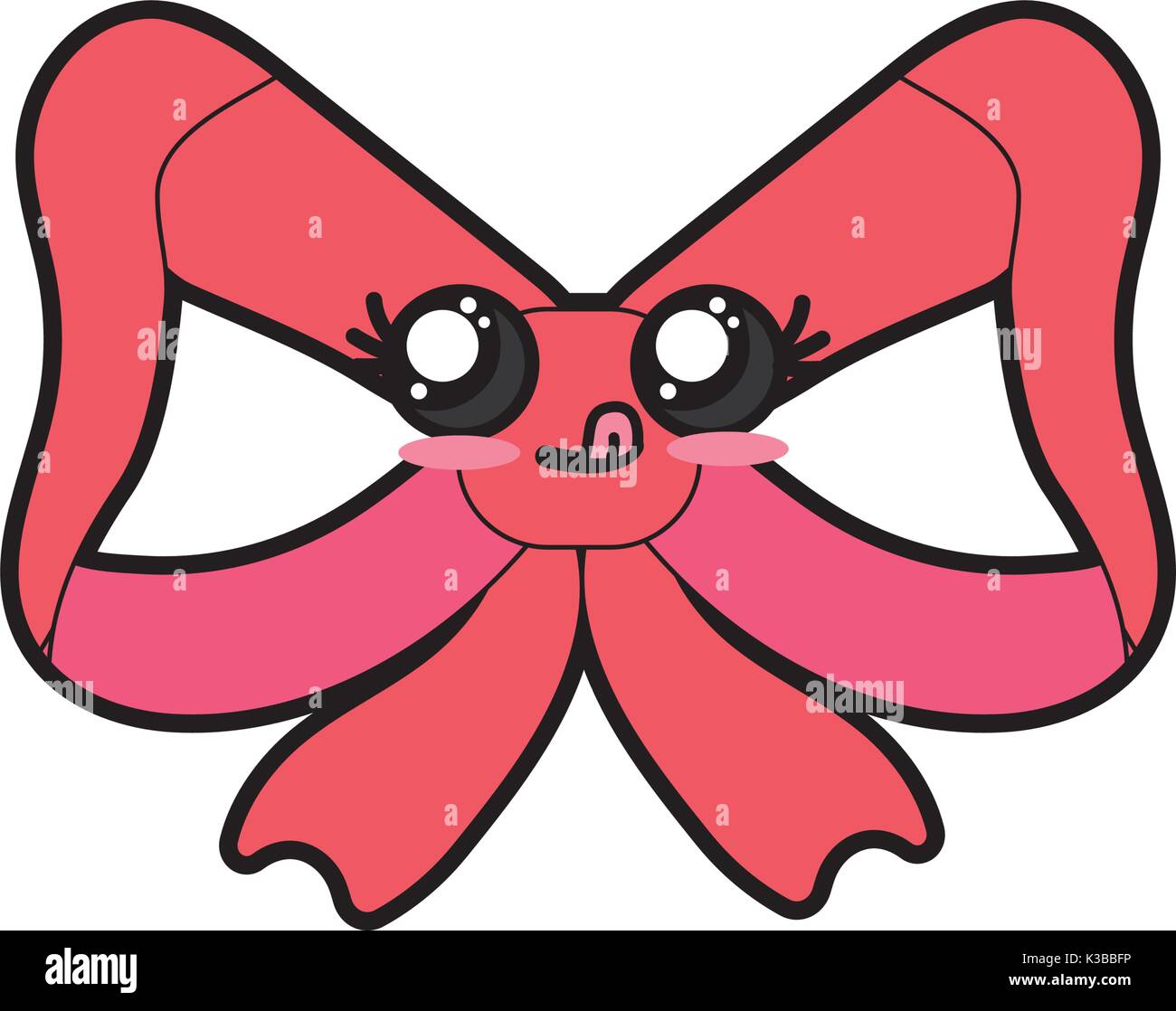 kawaii cute funny ribbon bow Stock Vector Image & Art - Alamy