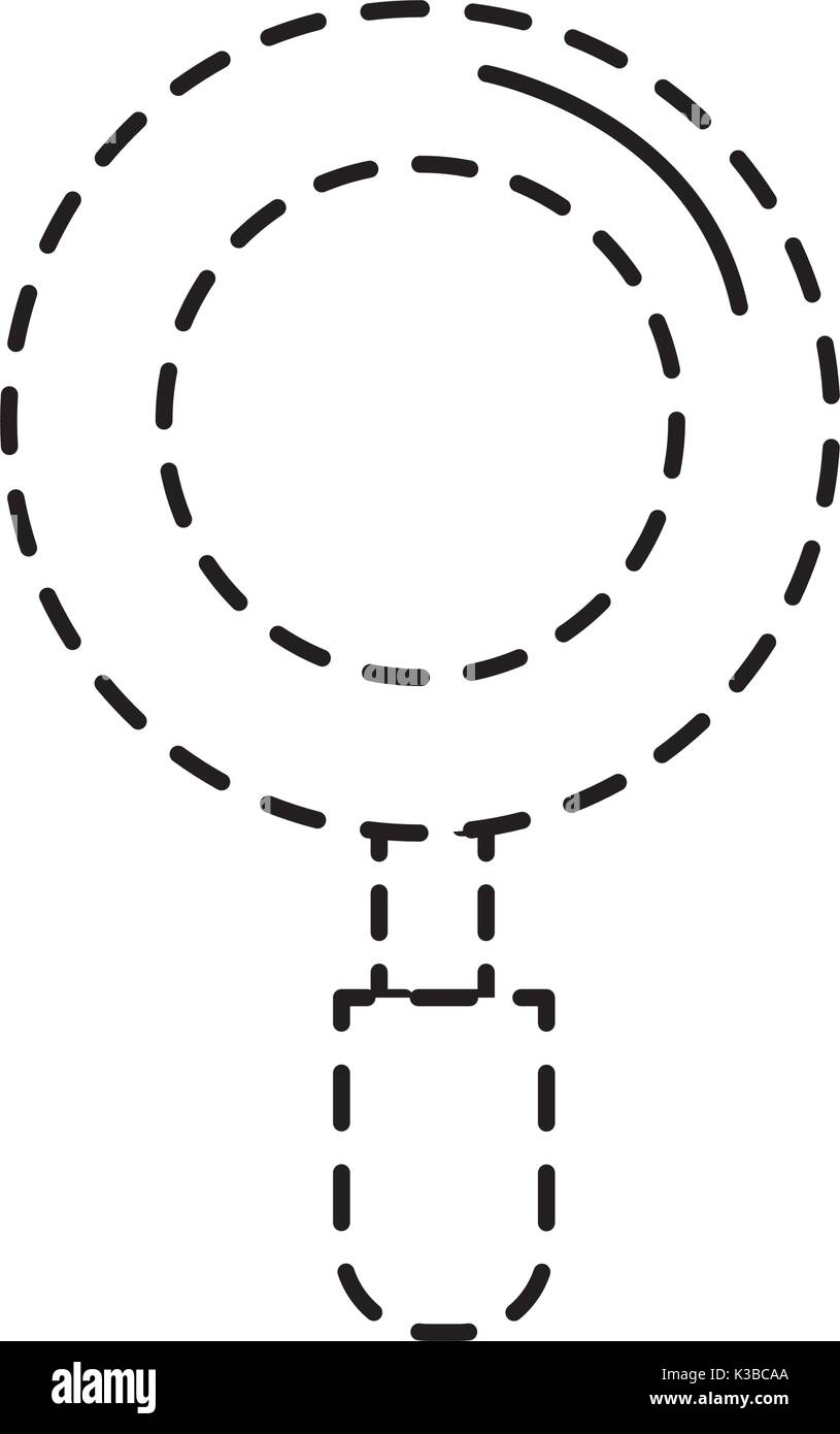 dotted shape magnifying glass search and exploration symbol Stock ...