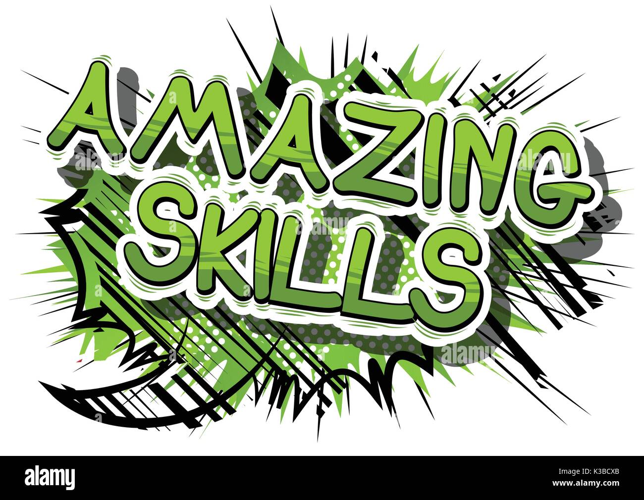 Amazing Skills - Comic book word on abstract background Stock Vector ...