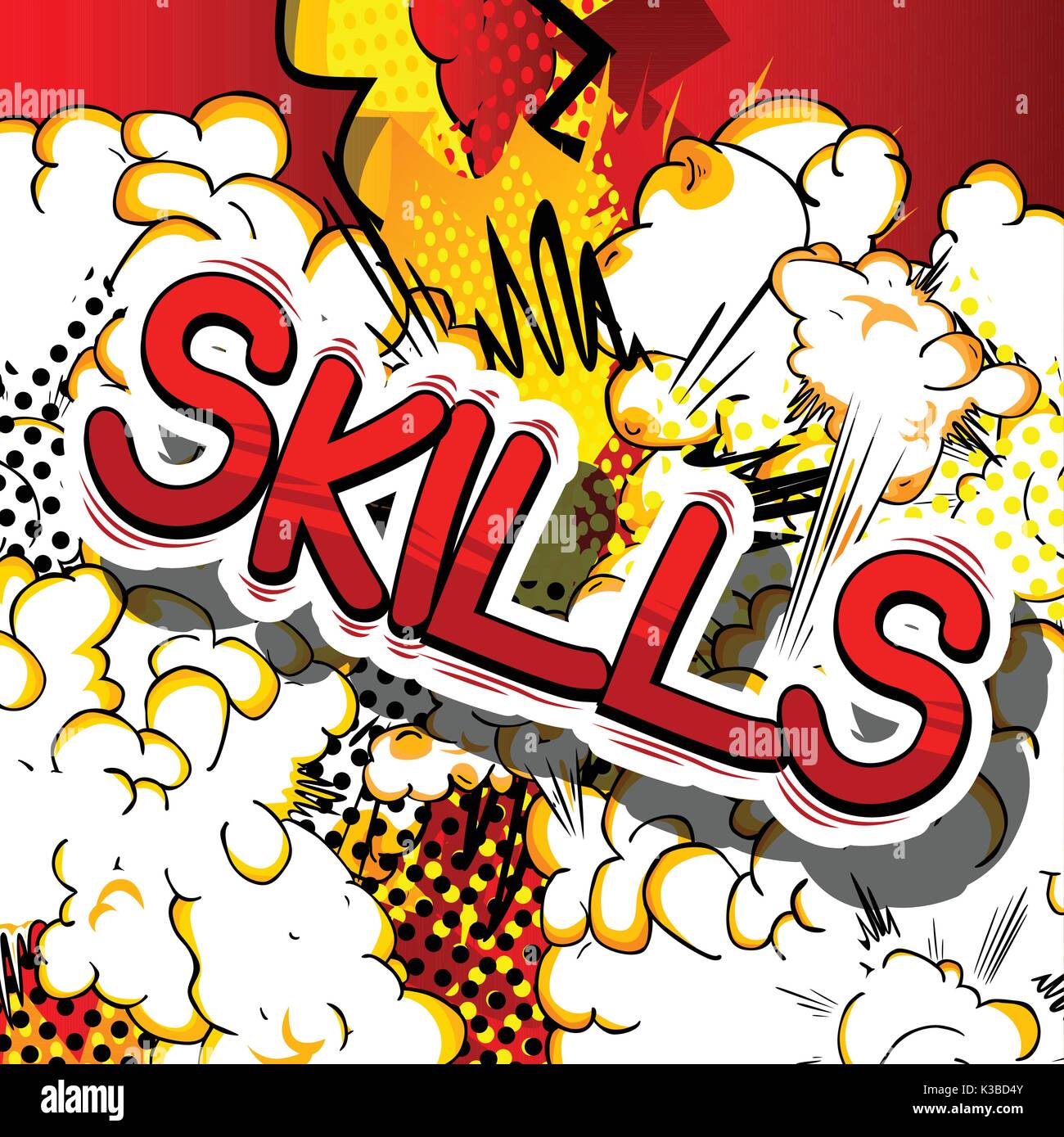 Skills - Comic book word on abstract background Stock Vector Image ...