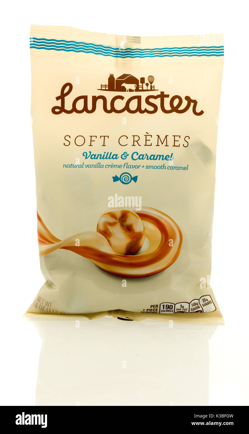 Winneconne, WI - 30 August 2017: A bag of Lancaster soft cremes candy ...