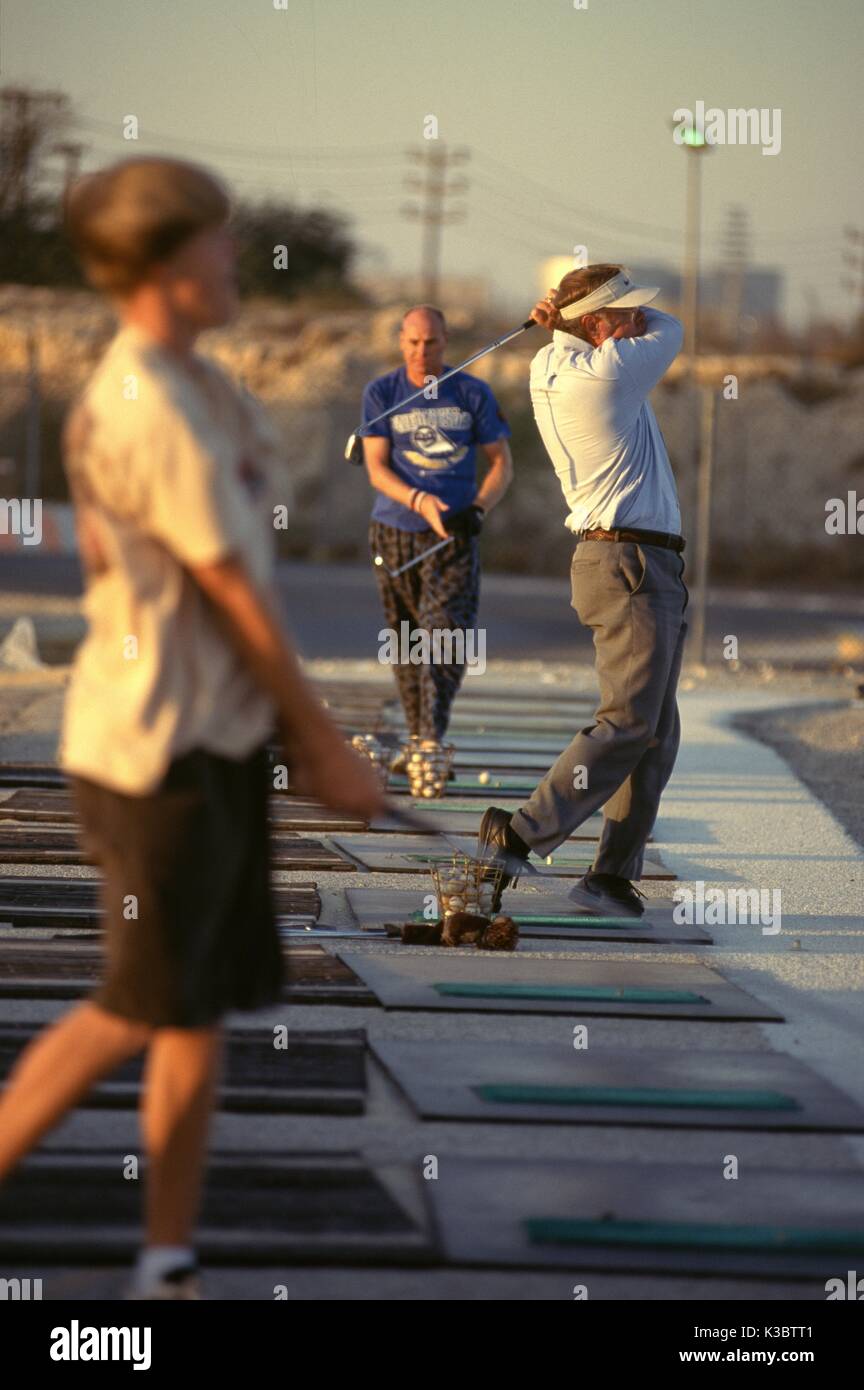 dhahran, saudi arabia -- the golf practicing range at the sprawling ...