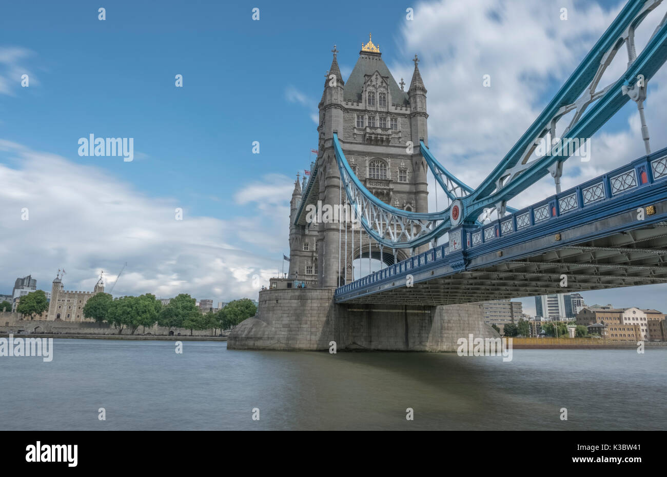 Tower bridge at an angle Stock Photo - Alamy