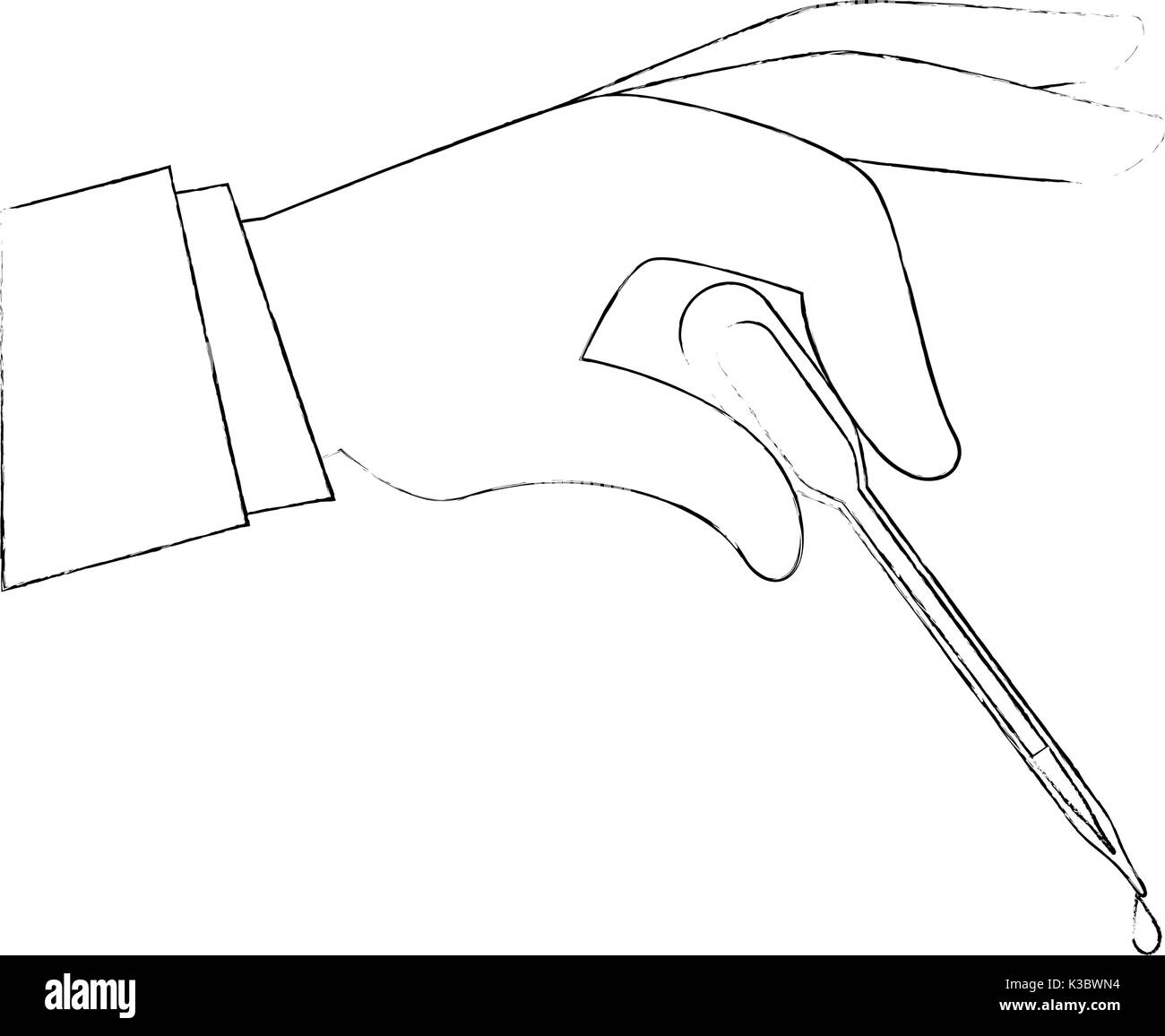 hand with Dropper for urine test vector illustration design Stock ...
