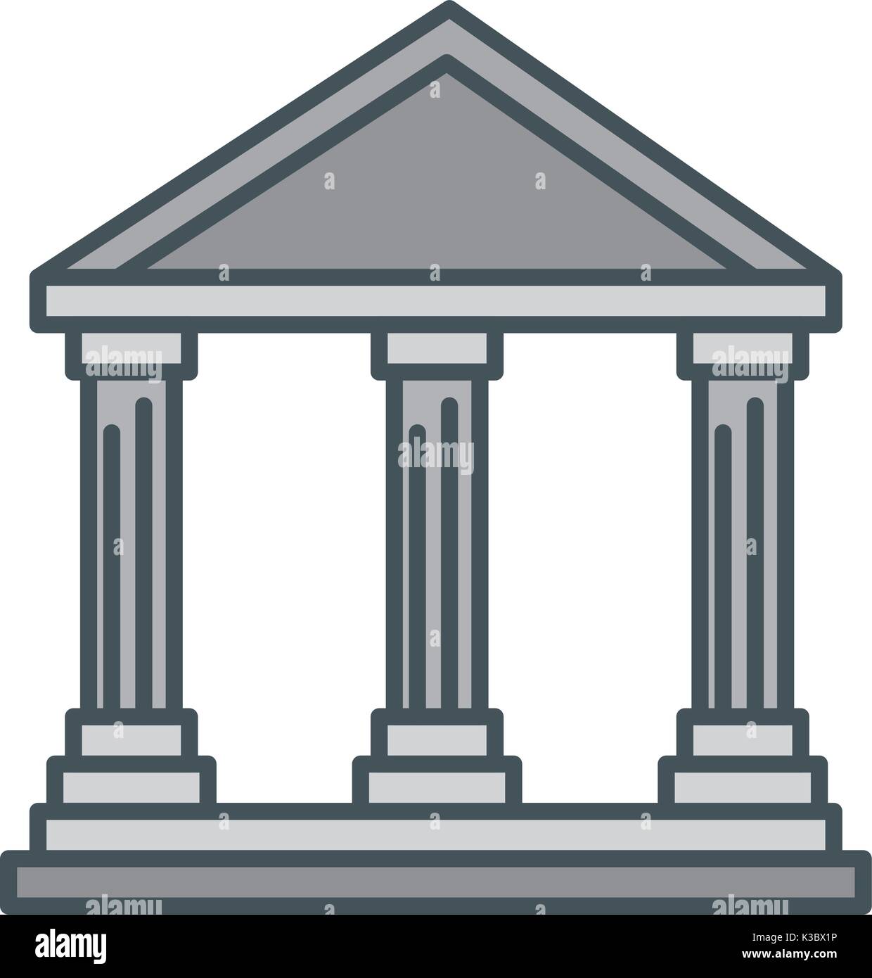 building with columns icon vector illustration design Stock Vector ...