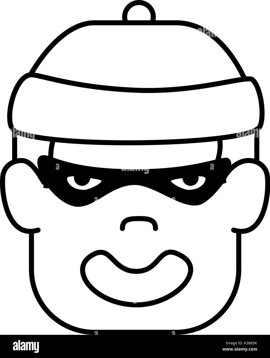 thief avatar character icon vector illustration design Stock Vector ...