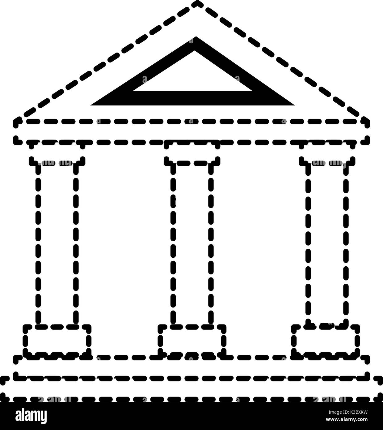 building with columns icon vector illustration design Stock Vector ...