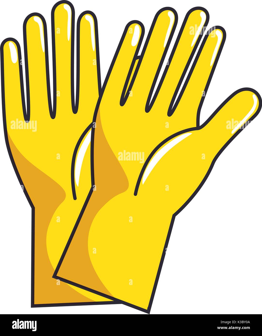 rubber gloves isolated icon Stock Vector Image & Art - Alamy