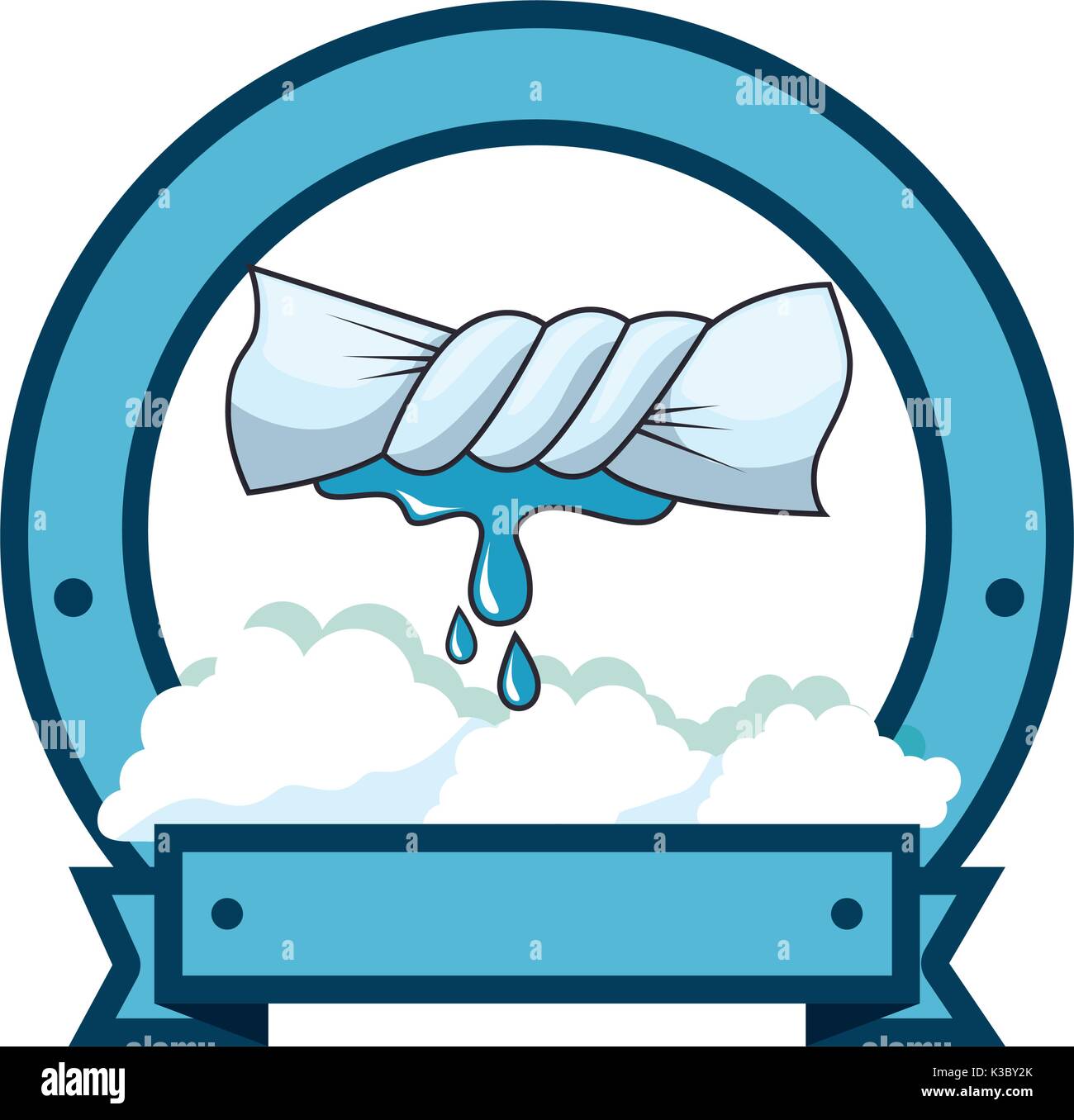 squeeze the clothes emblem Stock Vector Image & Art - Alamy
