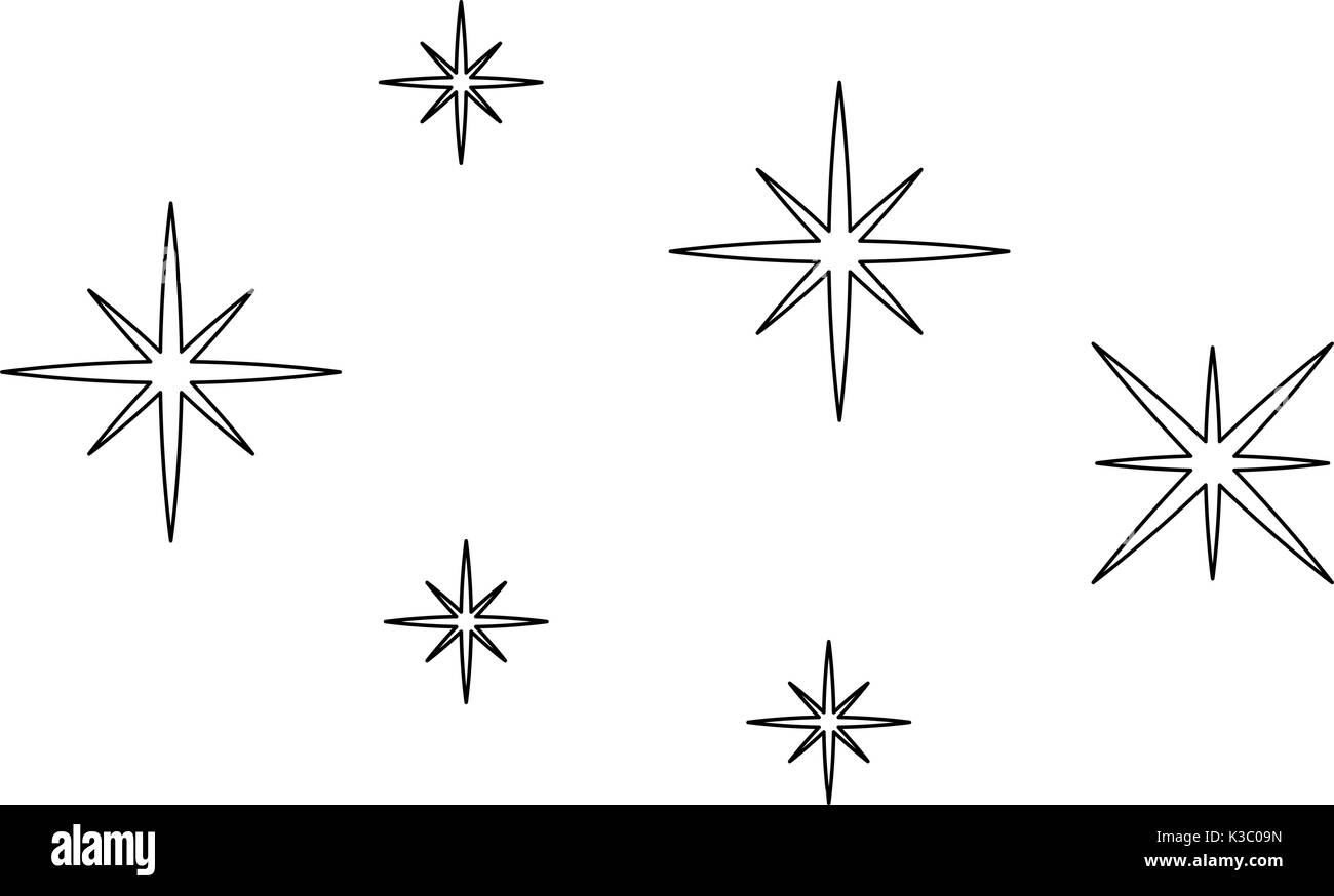 starry sky scene icon Stock Vector Image & Art - Alamy