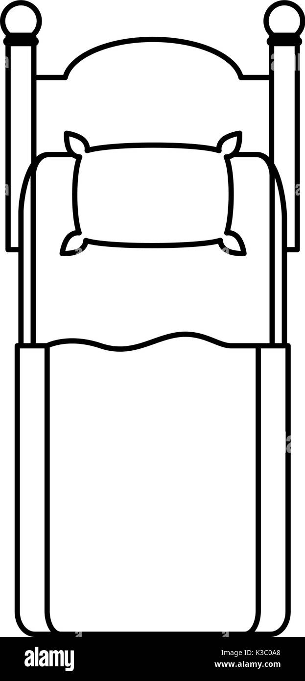 comfortable bed isolated icon Stock Vector Image & Art - Alamy