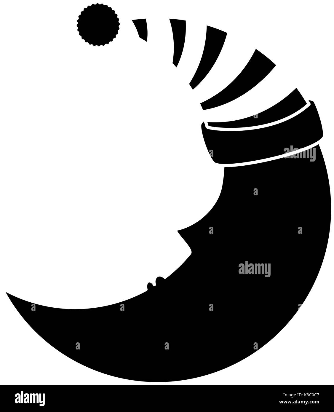 moon with sleeping cap kawaii character Stock Vector Image & Art - Alamy