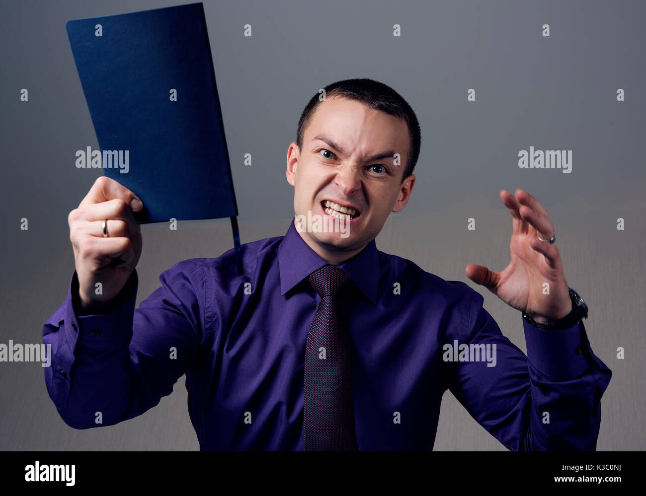 Angry young man chief hi-res stock photography and images - Alamy