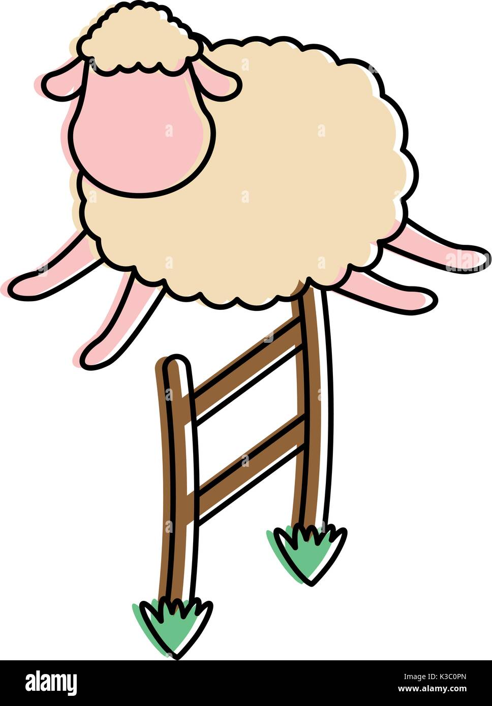 Sheep Jumping Over Fence