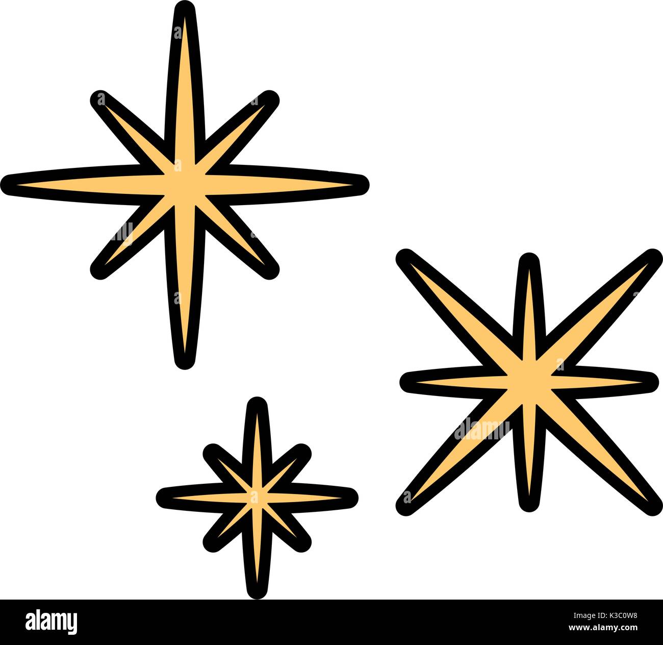 starry sky scene icon Stock Vector Image & Art - Alamy