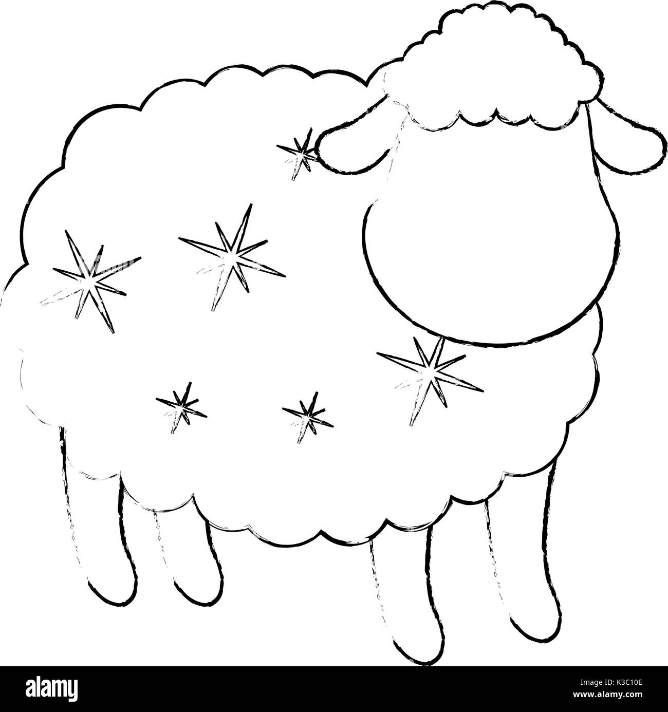 cute sheep character icon Stock Vector Image & Art - Alamy