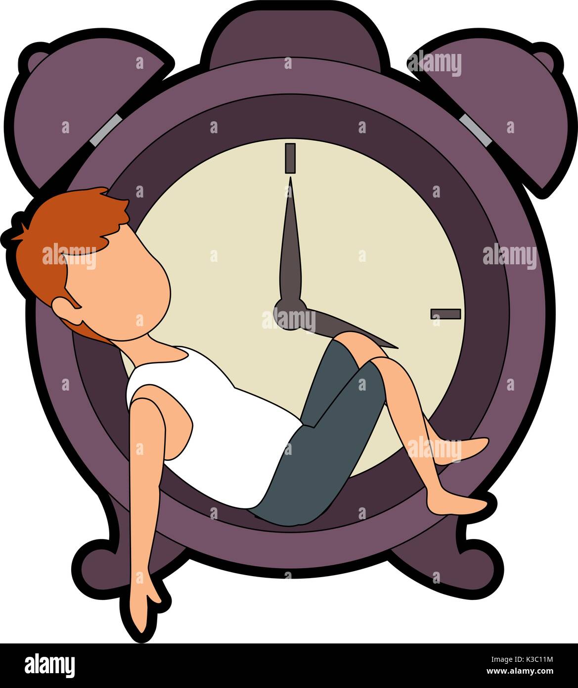 Cute boy sleeping on Stock Vector Images - Alamy