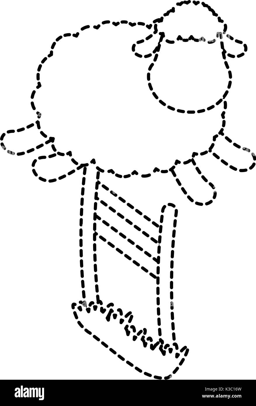 Sheep jumping illustration Stock Vector Images - Alamy