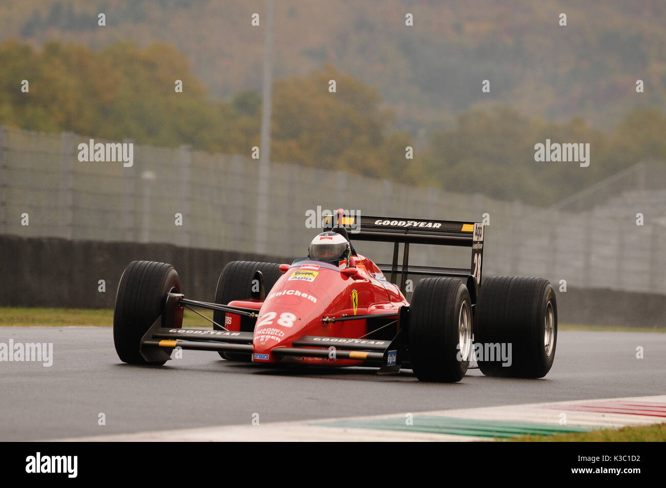 MUGELLO, IT, November, 2011: Gerhard Berger with Historic Ferrari F1 ...