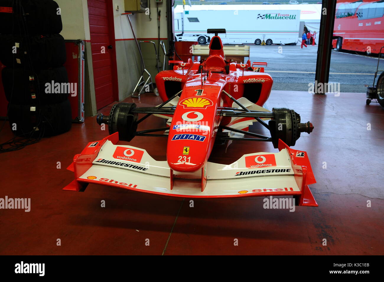 MUGELLO, IT, November, 2011: Ferrari F1 in the Pits during Finali ...
