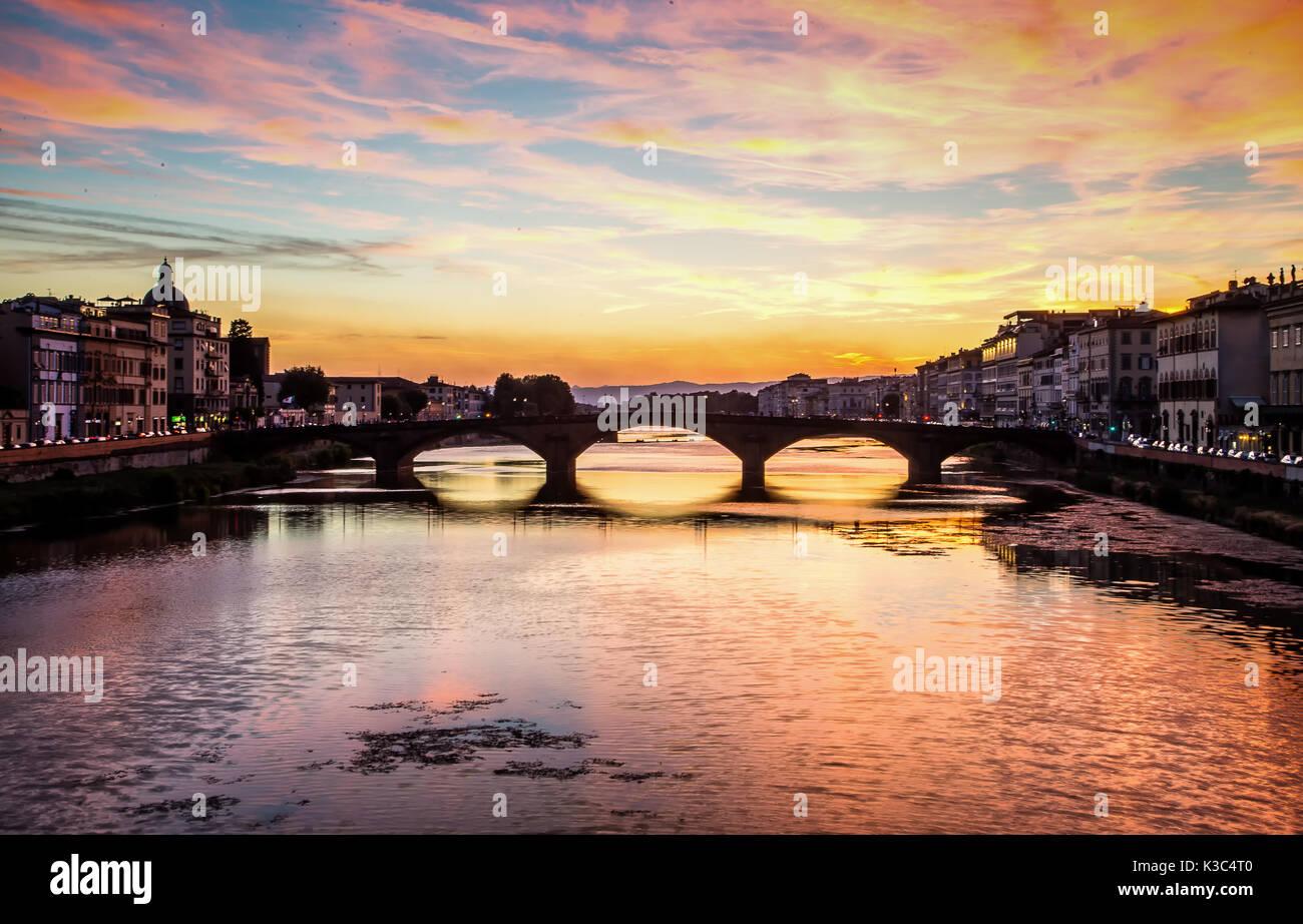 Sunset pink florence hi-res stock photography and images - Alamy