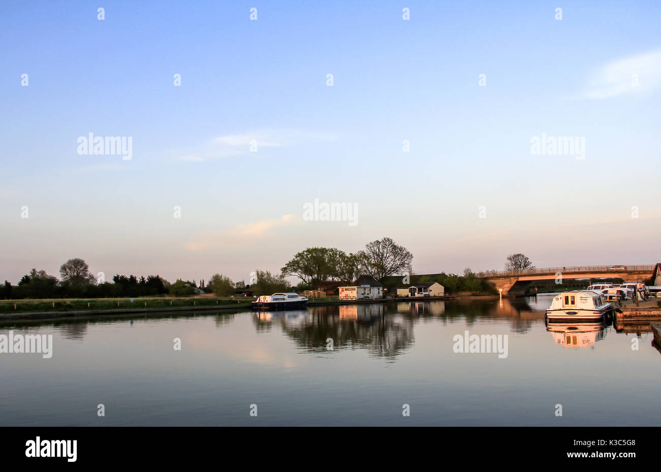 Early Evening at Acle Bridge, Norfolk Broads. The image was taken on ...