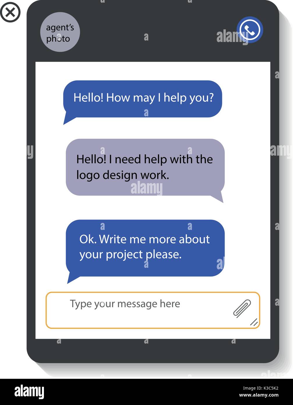 Live chat window hi-res stock photography and images - Alamy