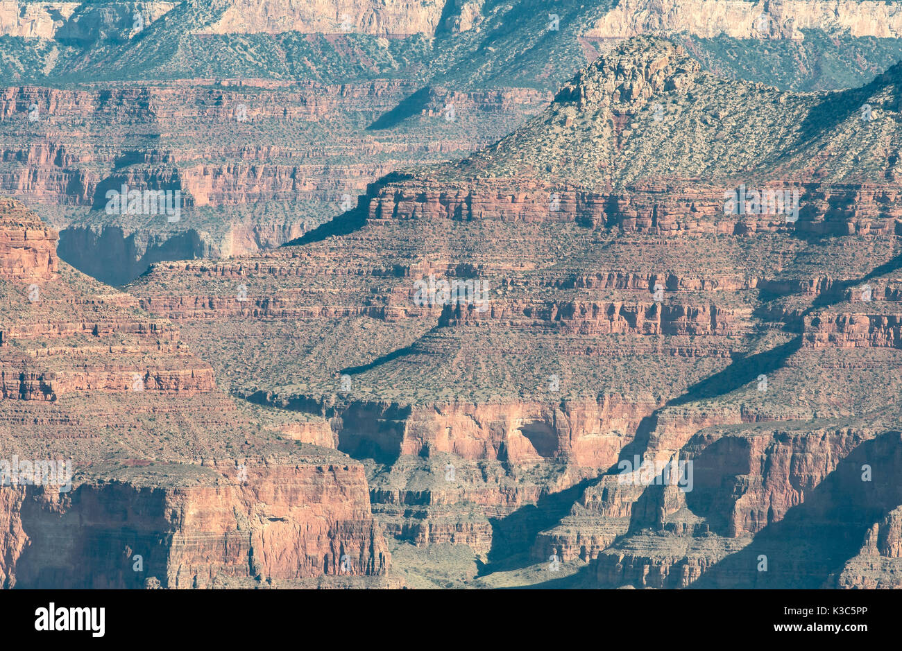 Grand Canyon Layers of Sedimentary Rock spanning across image Stock ...
