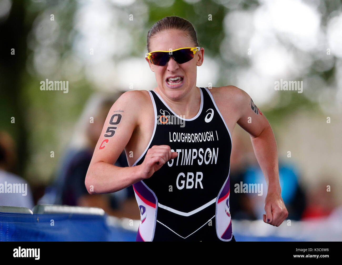 Jodie Stimpson of Loughborough 1 in action running during the British ...