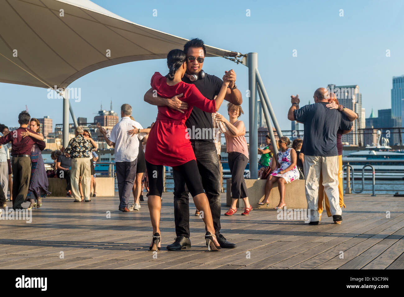 Hudson river park west village new york hi-res stock photography and ...