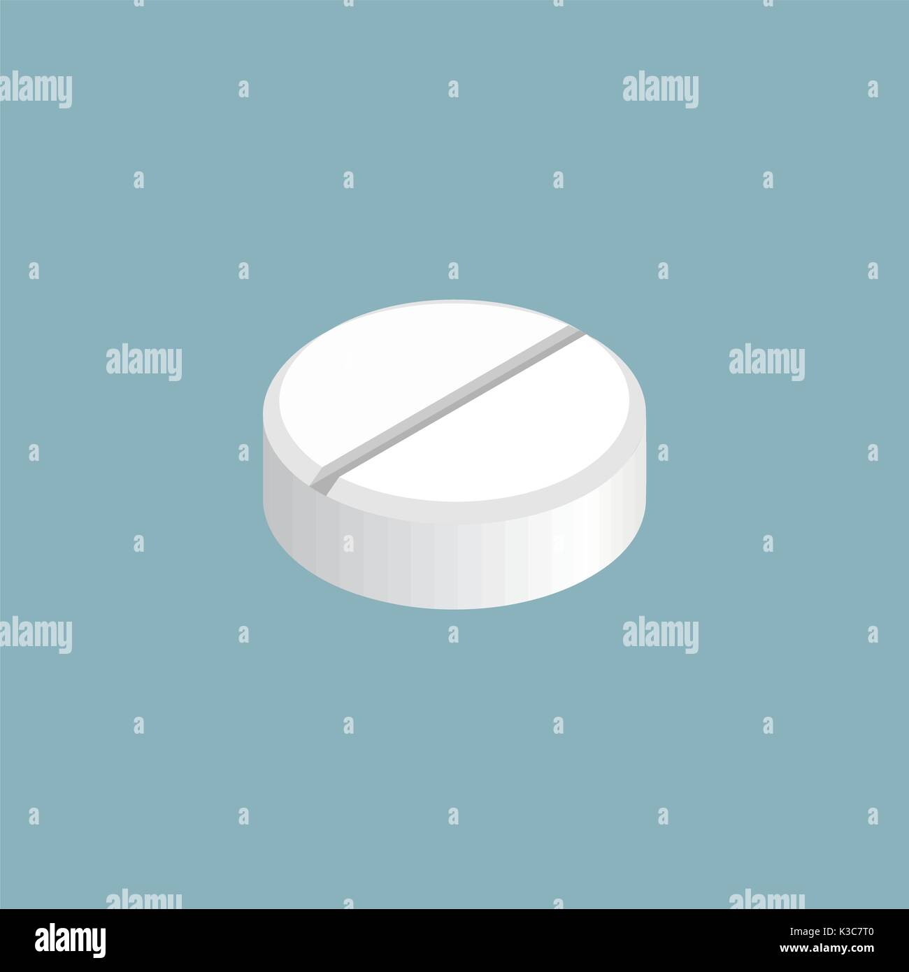 Aspirin pill single Stock Vector Images - Alamy
