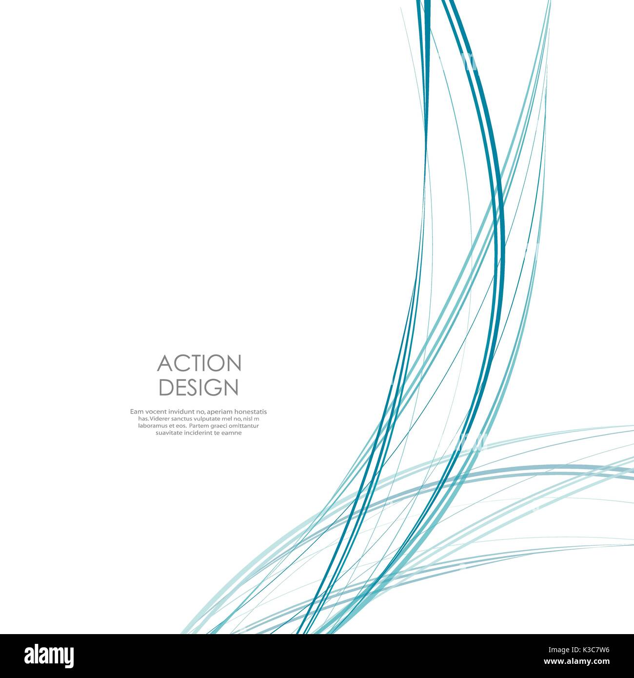 Vector elegant wave lines. Abstract background Stock Vector Image & Art ...